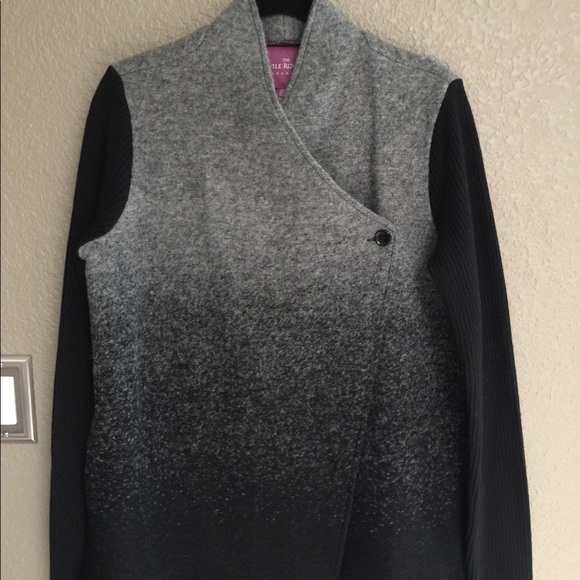 Savile Row | Jackets & Coats | New Womens Black And Tan Gradient Wool ...